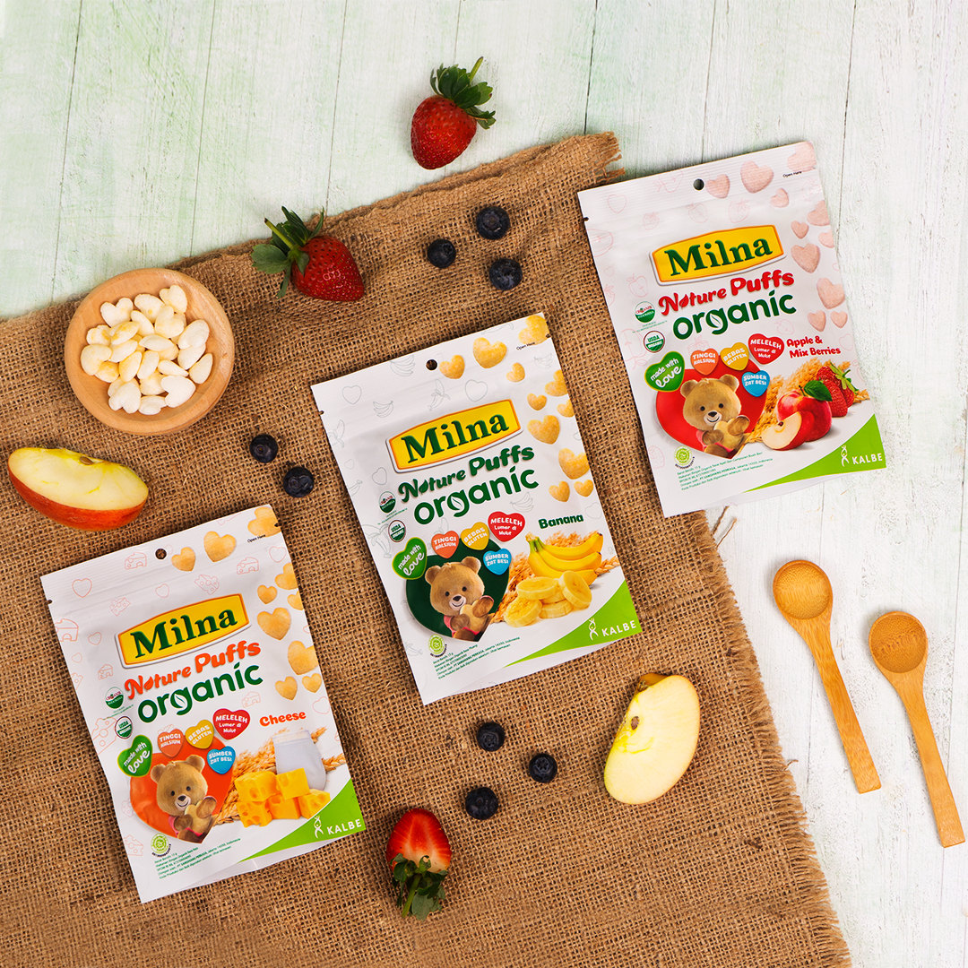 Milna Kenalkan Snack Puffs Organik