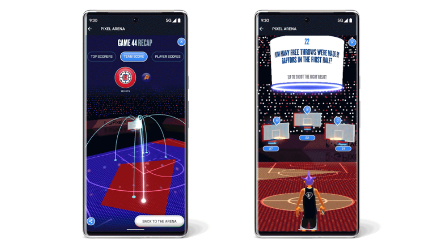 Kolaborasi Google dan NBA Lahirkan Olahraga Virtual di Pixel Arena